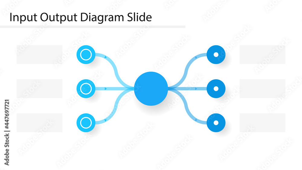 Input Output diagram with circle slide template. Clipart image Stock ...