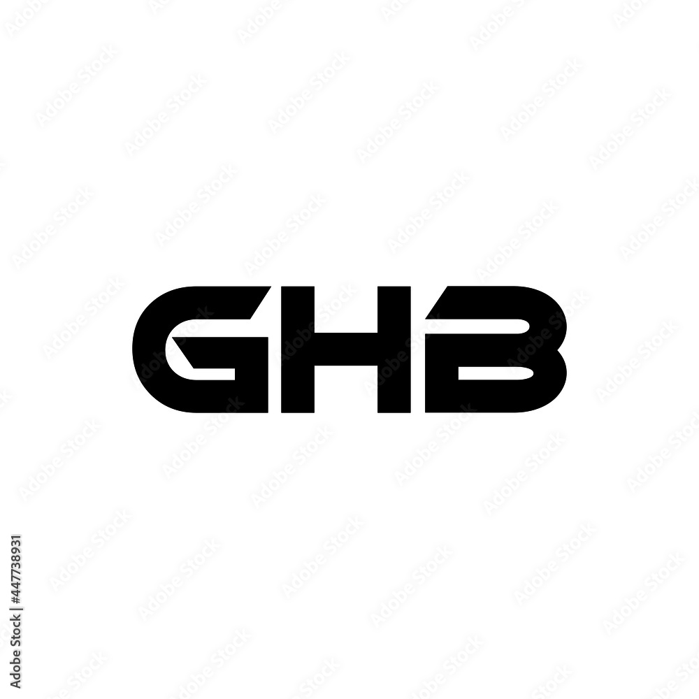 Vector de Stock GHB letter logo design with white background in ...