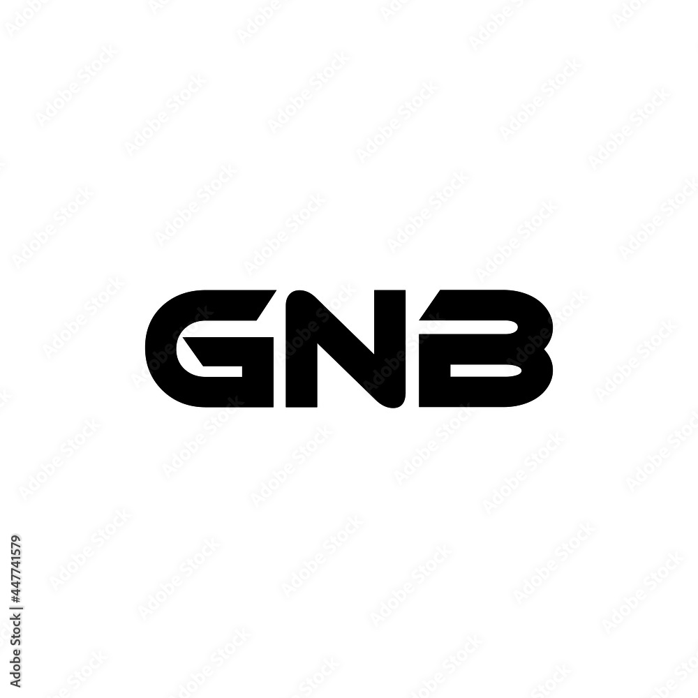 GNB letter logo design with white background in illustrator, vector ...