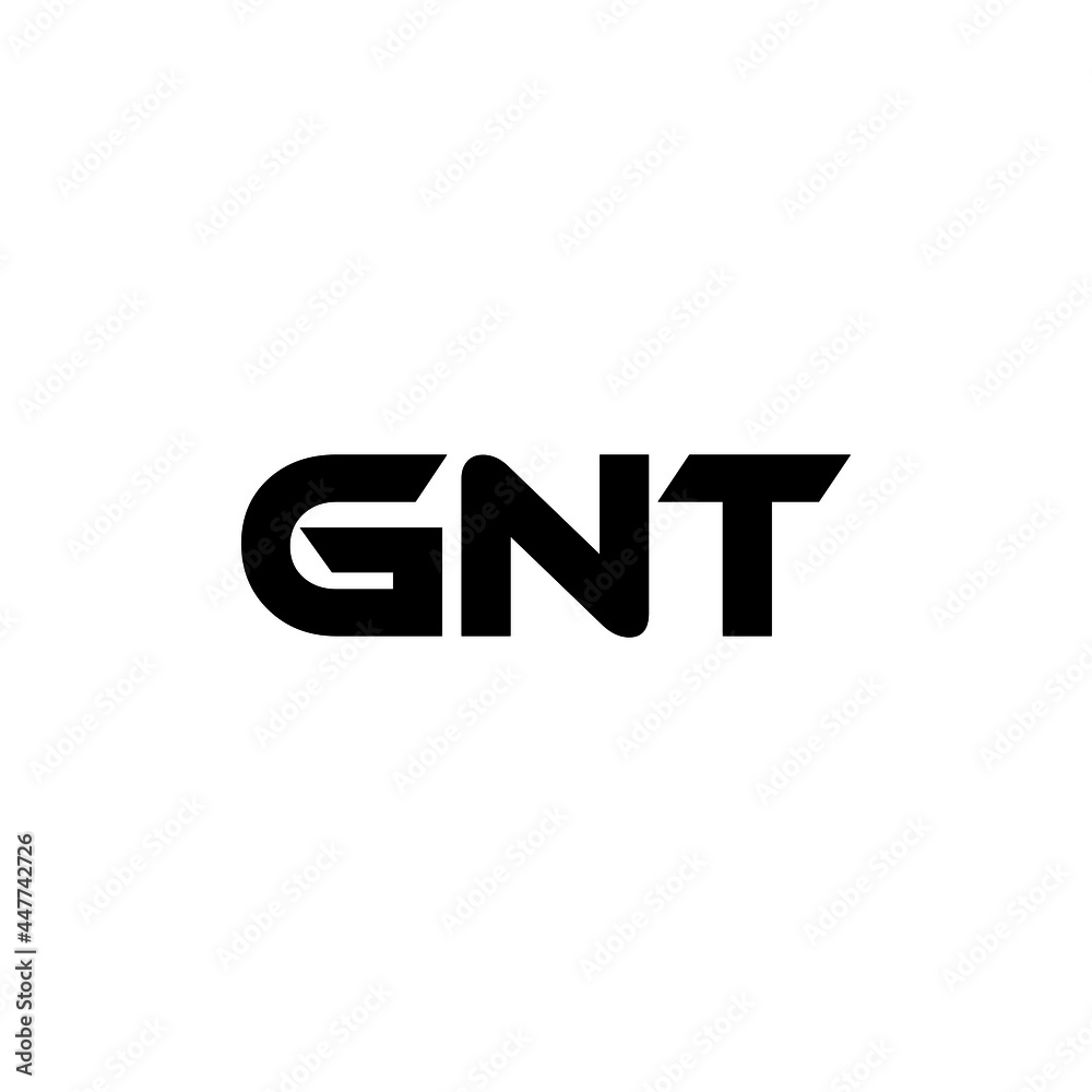 GNT letter logo design with white background in illustrator, vector ...