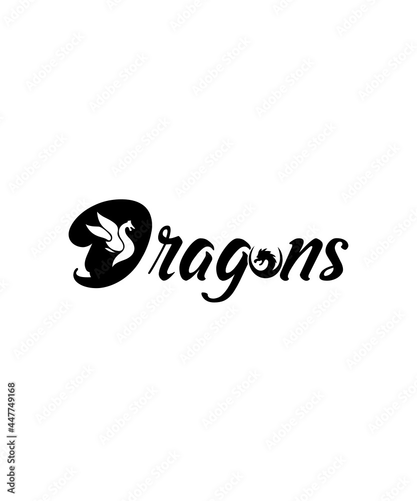 Vector de Stock Dragon Clipart, Dragon Vector, Dragons, SVG, DXF, PNG ...