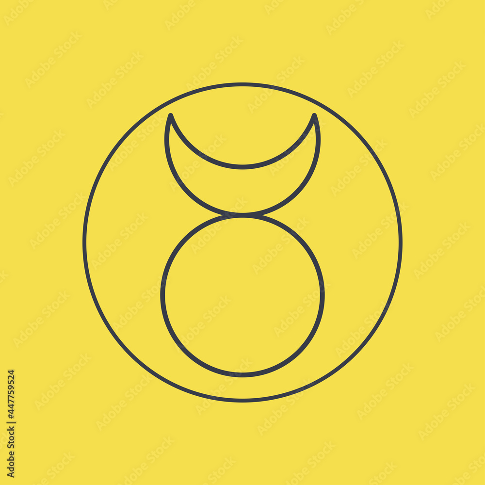 Wiccan symbol of the horned god. Male deity, partner of the Triune ...