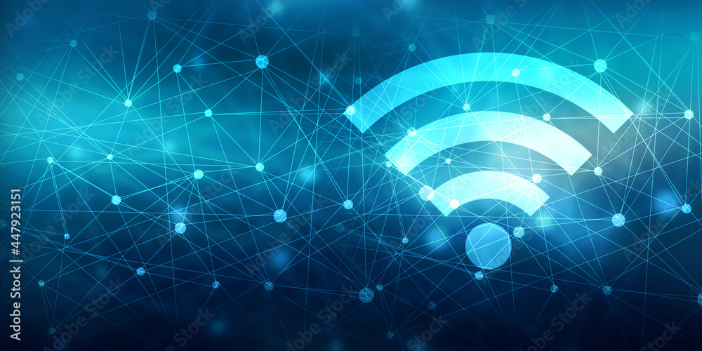2d illustration WiFi symbol sign Stock Illustration | Adobe Stock