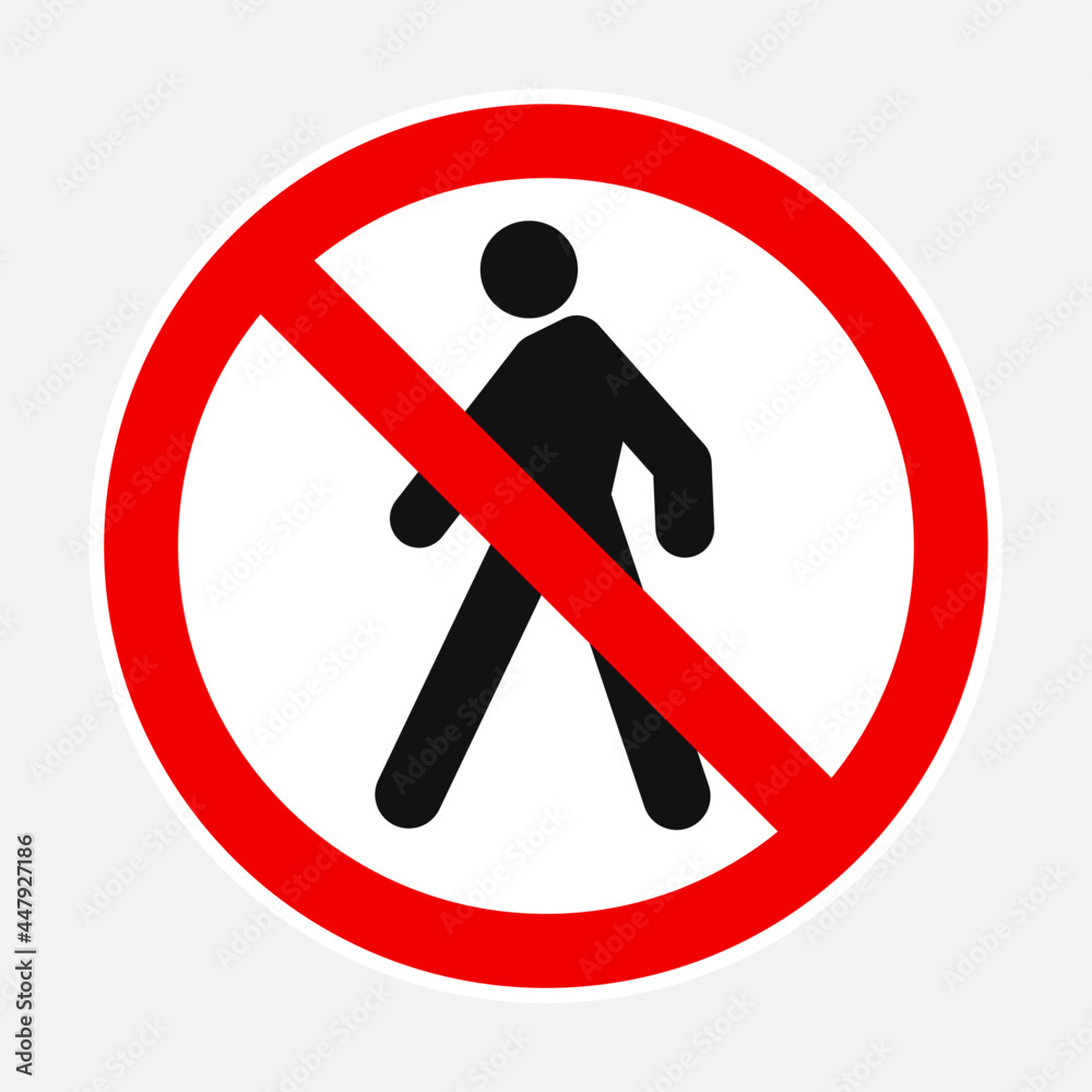 Unauthorized person not allowed vector illustration sign - Editable ...
