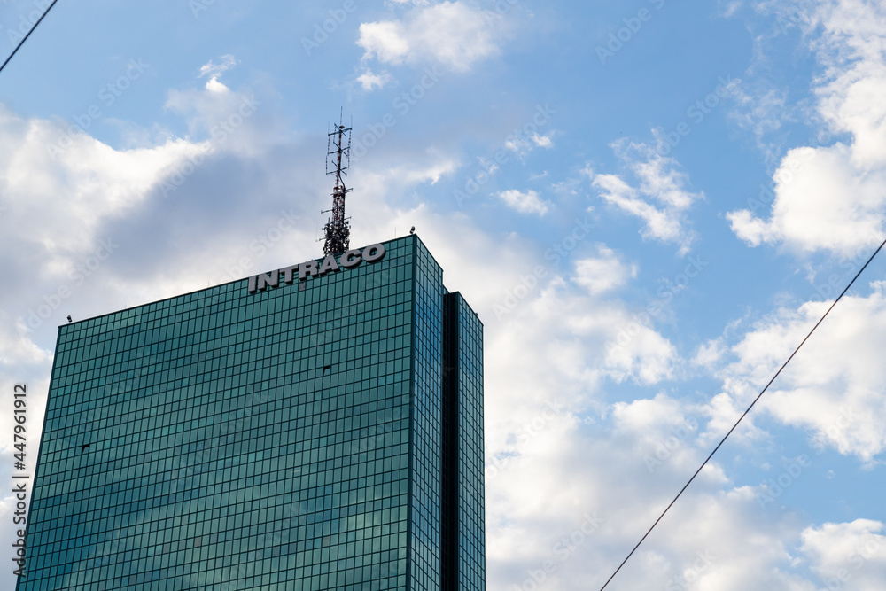 Foto de Stock intraco, light, town, cityscape, high, downtown ...