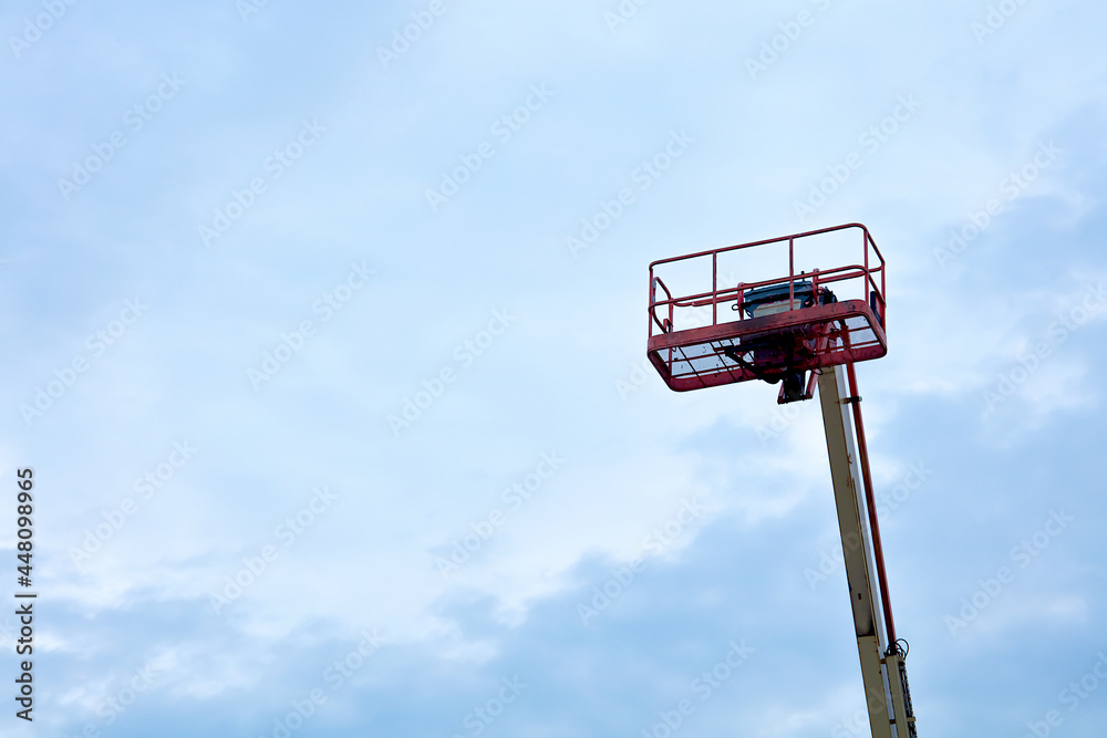 Photo Stock articulated boom lift platform construction equipment ...