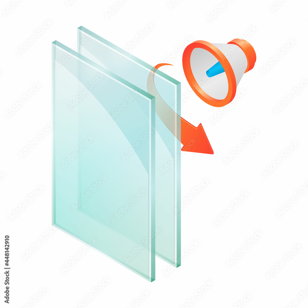 Vector illustration sheets of window glass isolated on transparent ...