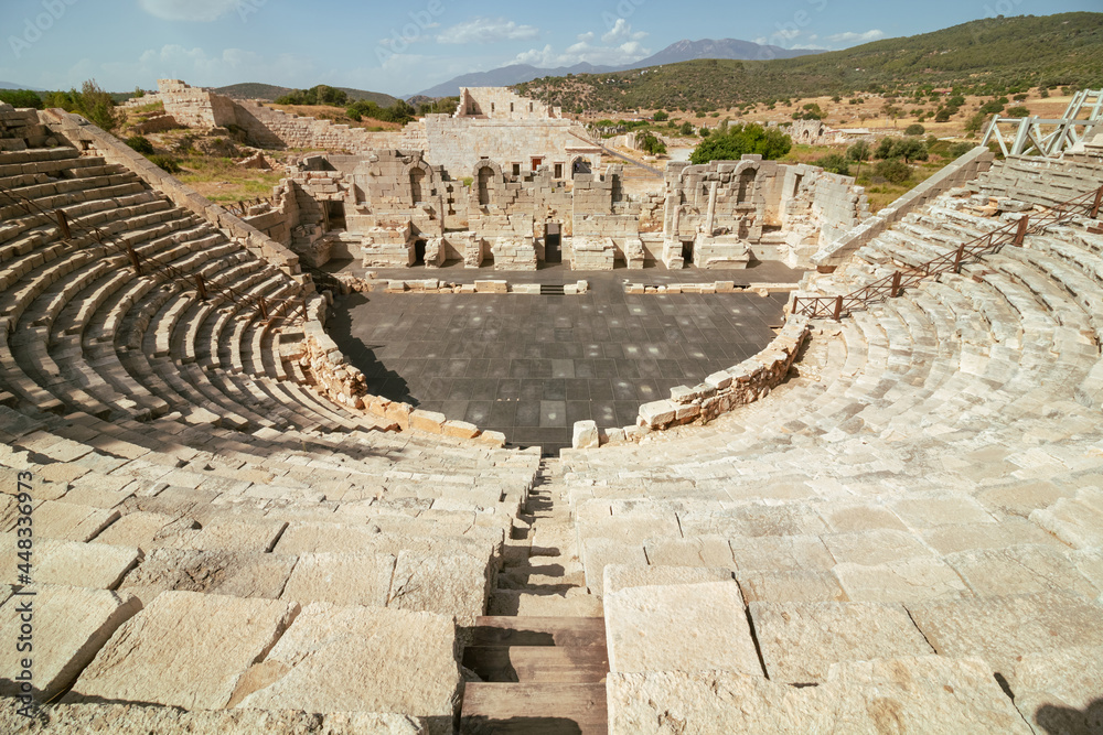 Roman Theater of Patara ancient city in Antalya Turkey. Tourism in ...