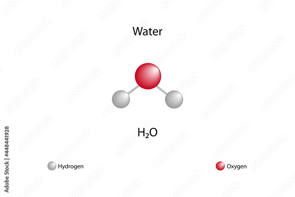Molecular formula of water. Chemical structure of water. Stock Vector ...