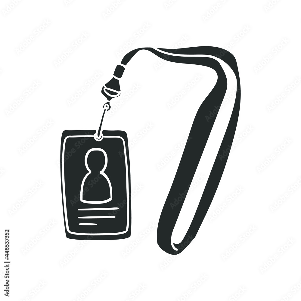 Stock-Vektorgrafik „Accreditation Card Icon Silhouette Illustration ...
