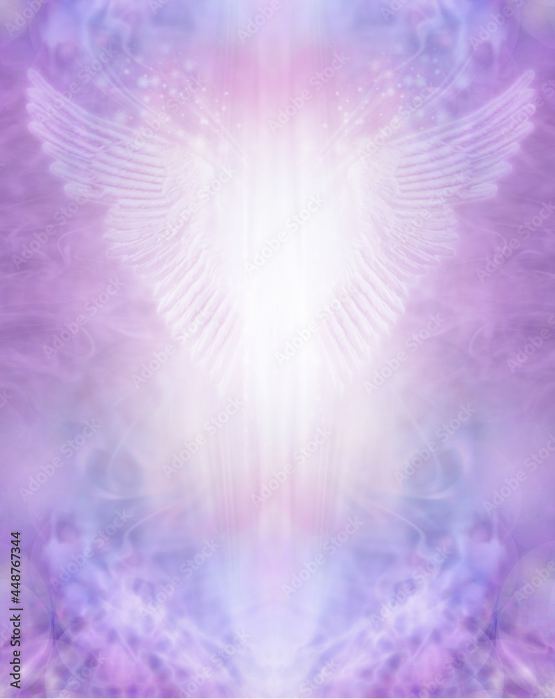 Ilustrace Lilac Angel Wings Certificate Award Diploma background ...