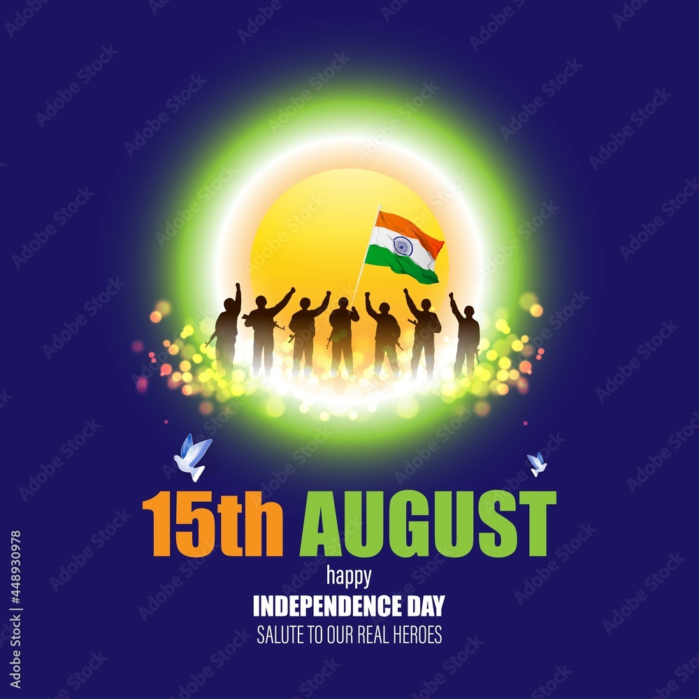 vector illustration for Indian independence day -15th august Stock ...