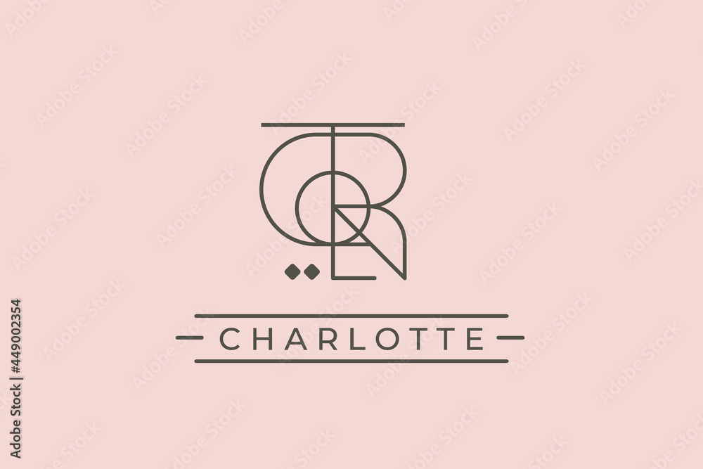 monoline signature logo design name charlotte. usable logo design for ...