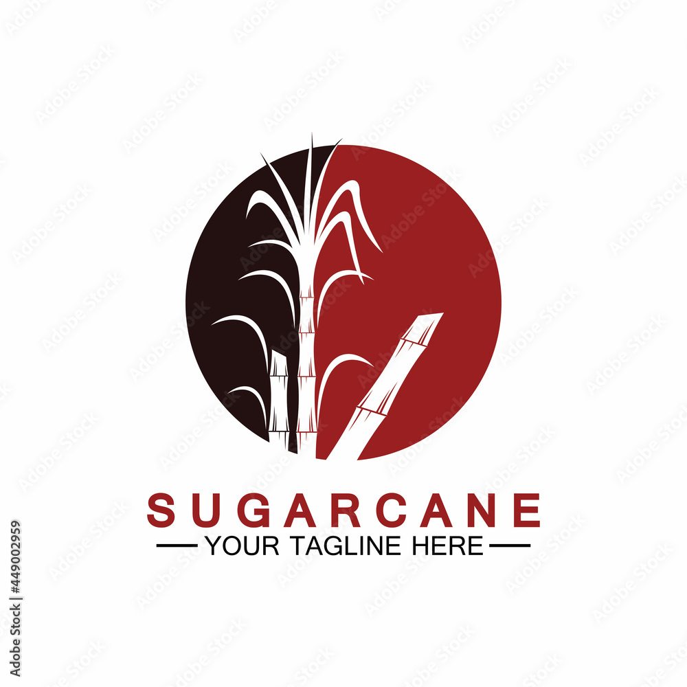Sugar cane logo icon symbol vector illustration design template Stock ...