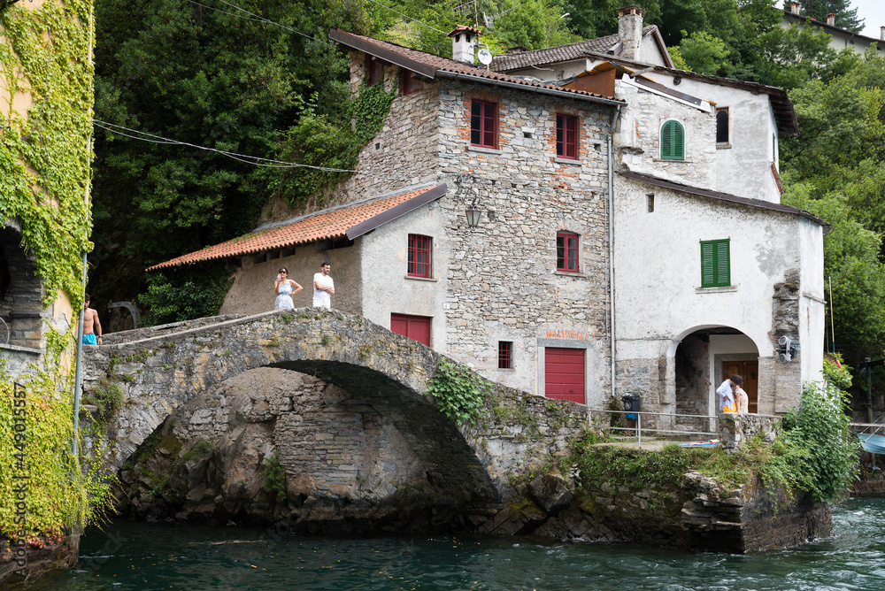 Nesso is a small village on Lake Como, between Como and Bellagio, built ...