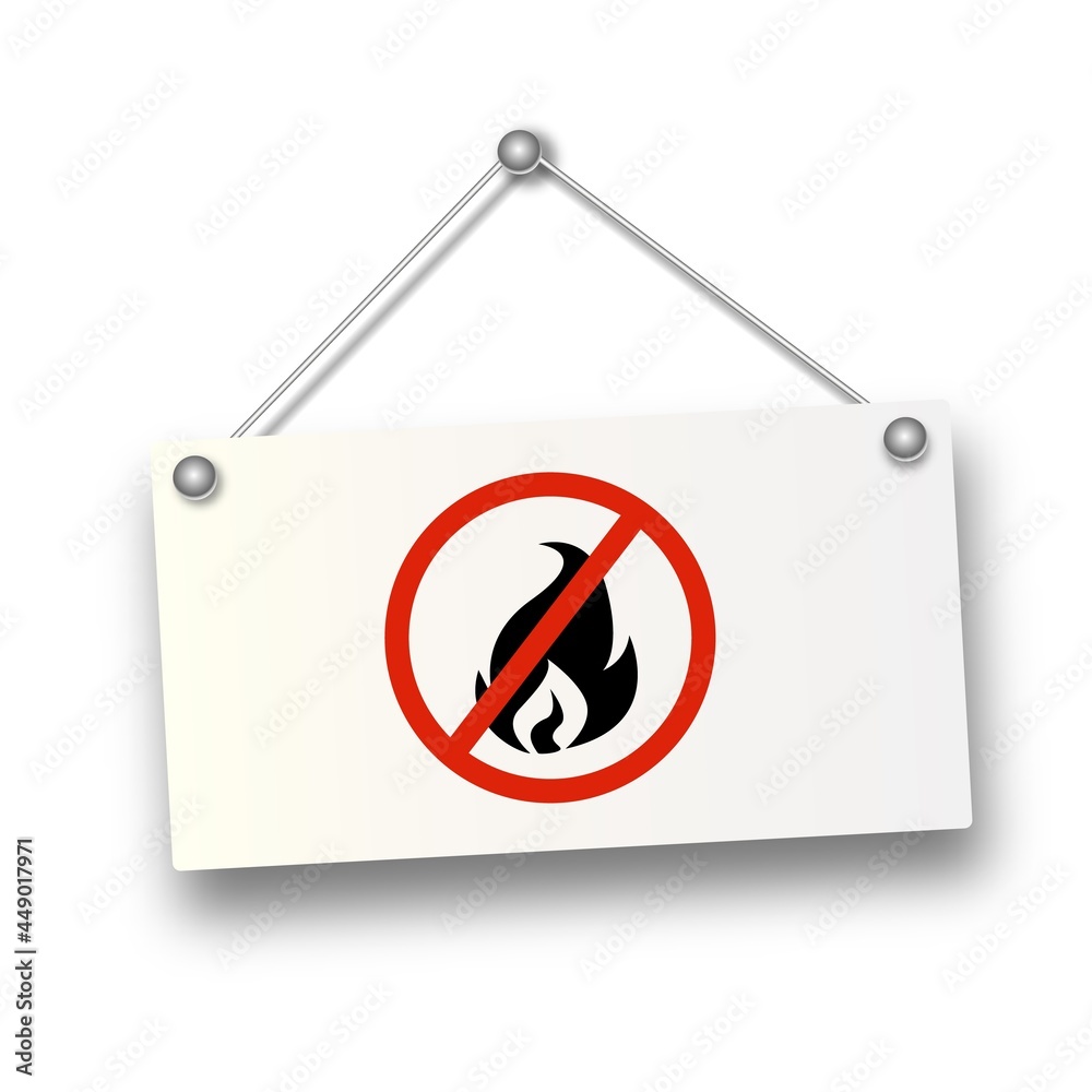 No Fire flame sign icon. Fire symbol. Stop fire. Escape from fire. Red ...