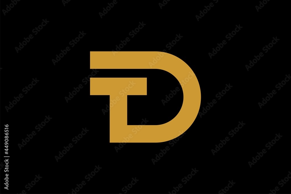 Vector de Stock Letter DT and cross logo design vector. Monogram DT ...