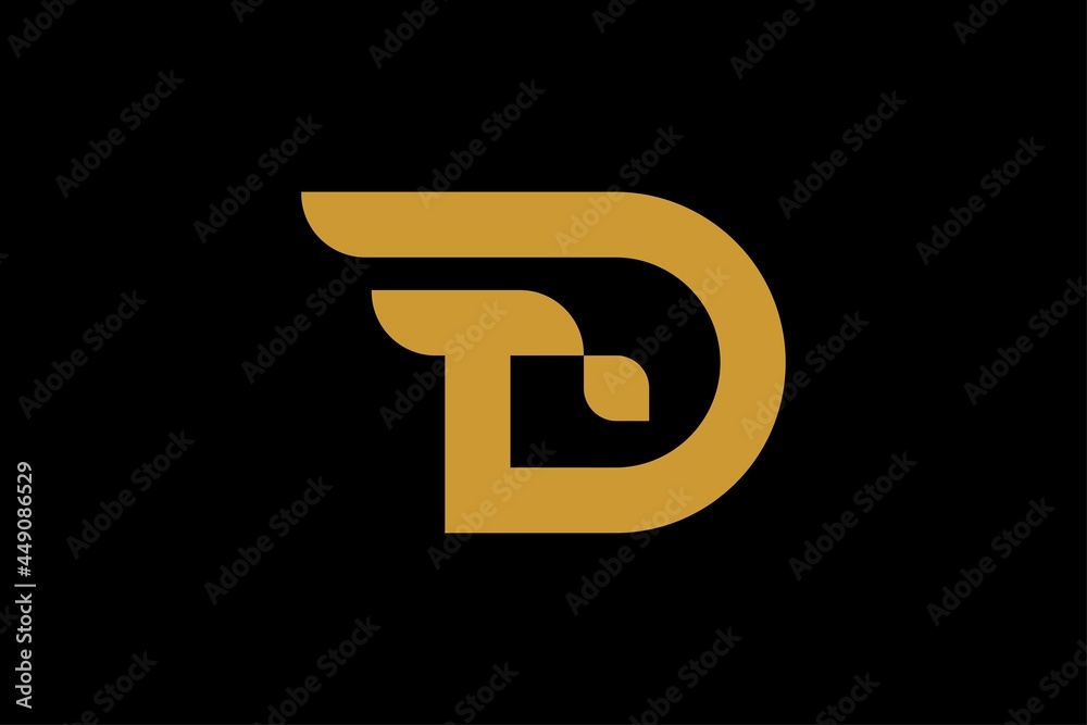 Letter DT and cross logo design vector. Monogram DT logo symbol. Stock ...