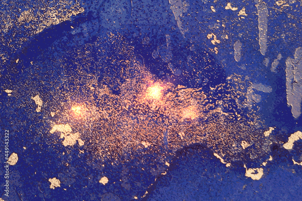 Abstract cobalt blue and gold background with marble texture and ...