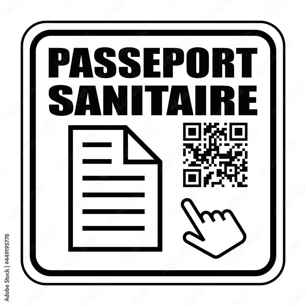 Logo passeport sanitaire. Stock Vector | Adobe Stock