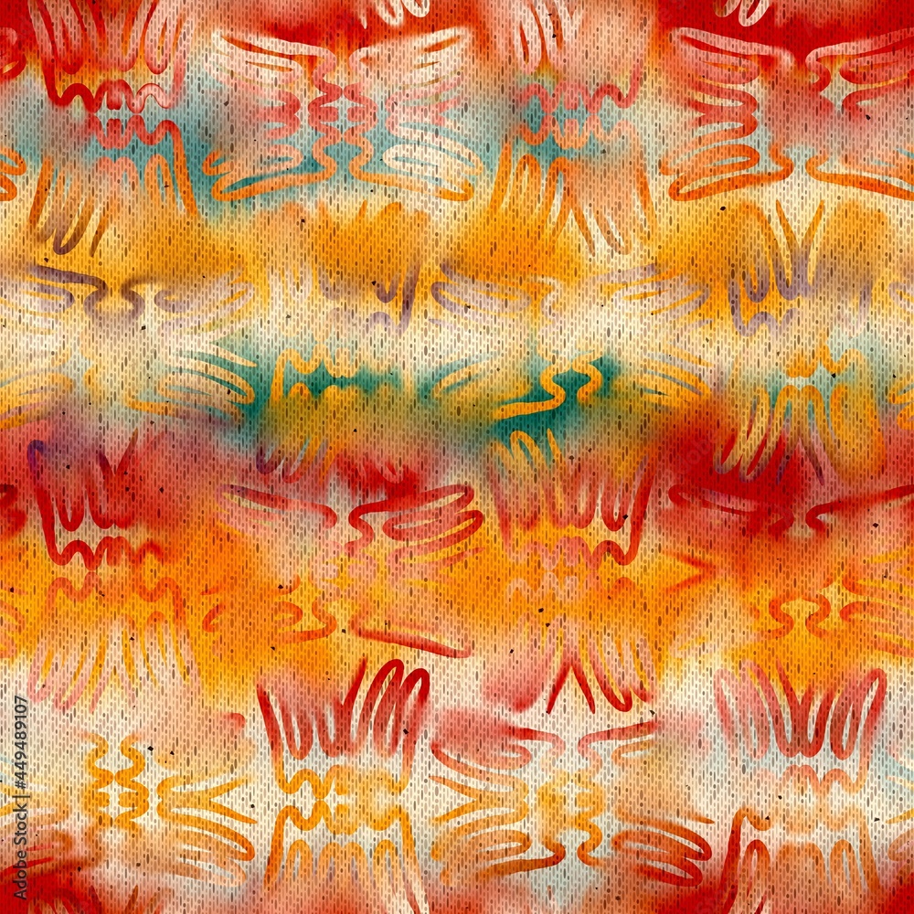 Seamless ombre batik textile pattern for print. High quality ...