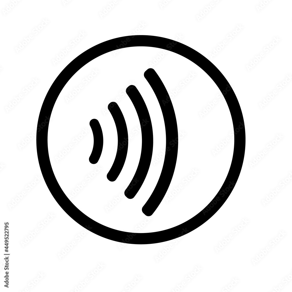 contactless payment logo. Contactless wireless payment logo sign. NFC ...