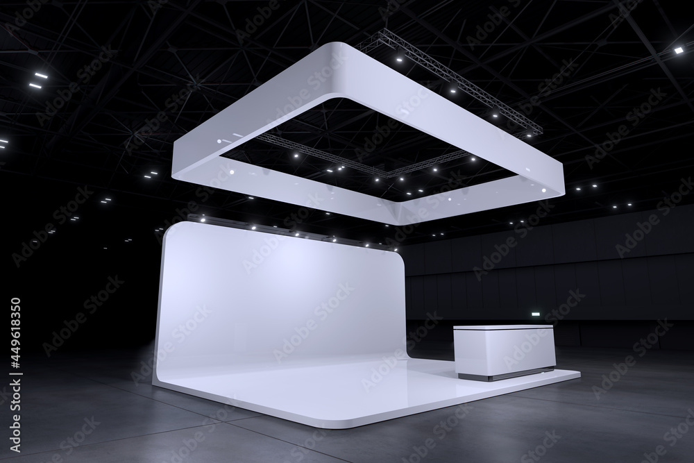 Exhibition stand for mockup and Corporate identity,Display design.Empty ...