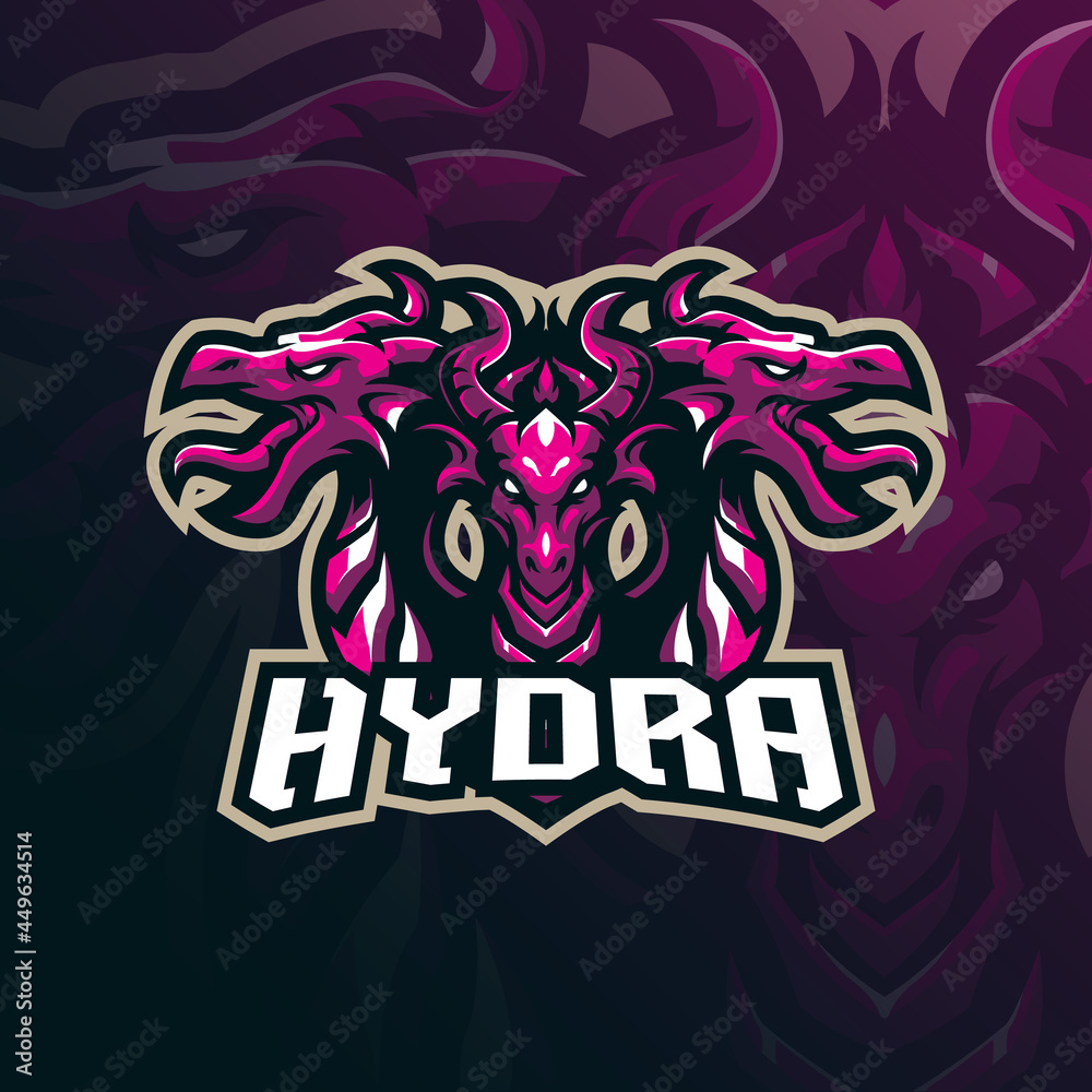 hydra mascot logo design vector with modern illustration concept style ...