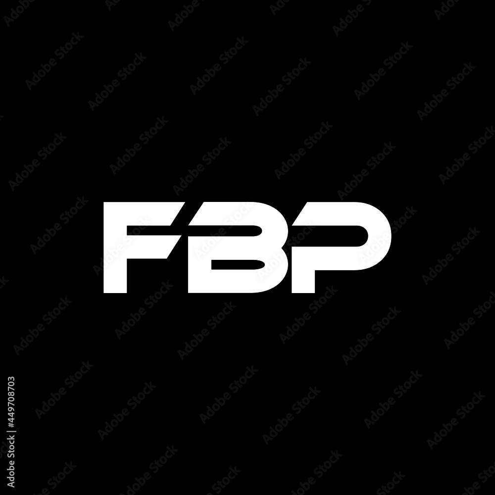 FBP letter logo design with black background in illustrator, vector ...