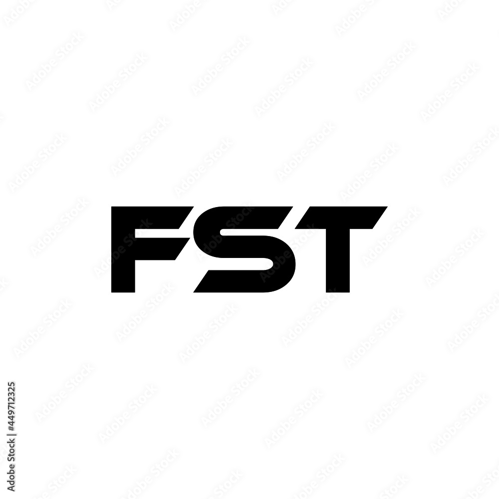 FST letter logo design with white background in illustrator, vector ...