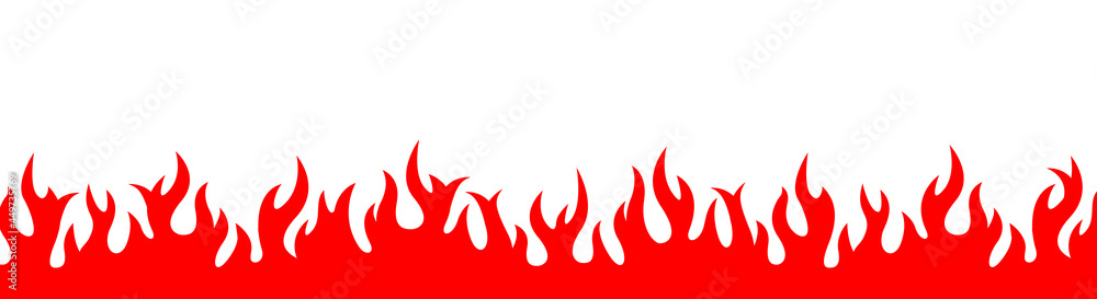 Red Flames White Background