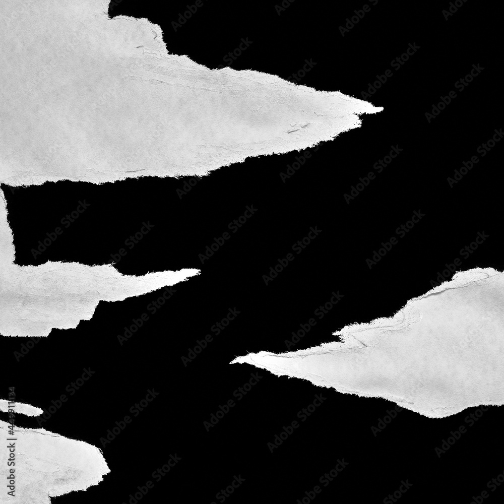 Black and White Torn Paper Collage Style, Ripped Paper Effect, Texture ...