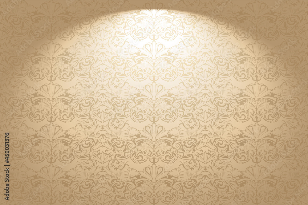 Vintage, Gothic horizontal background in the Baroque, rococo style ...