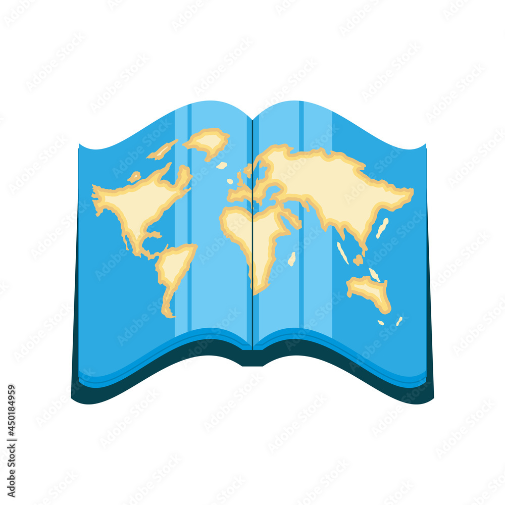 world map in atlas book Stock Vector | Adobe Stock