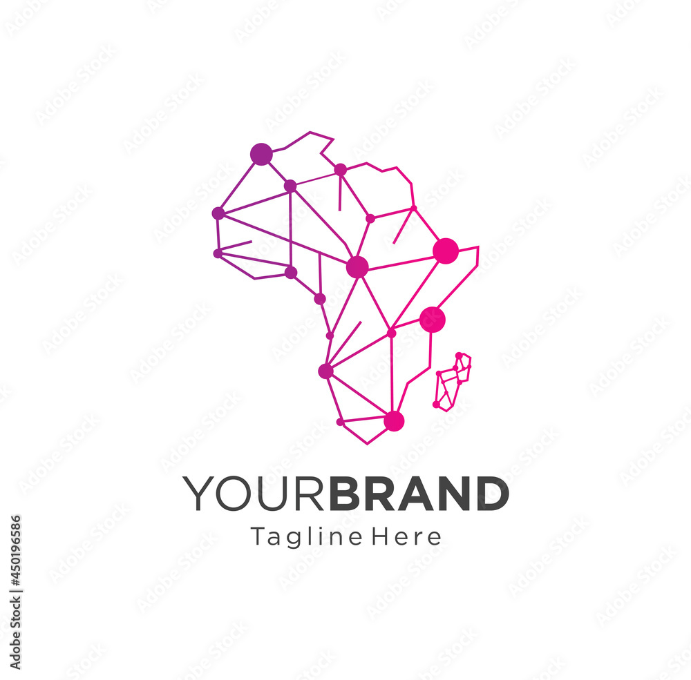 Abstract Africa Tech Logo Vector Design Illustration. African ...