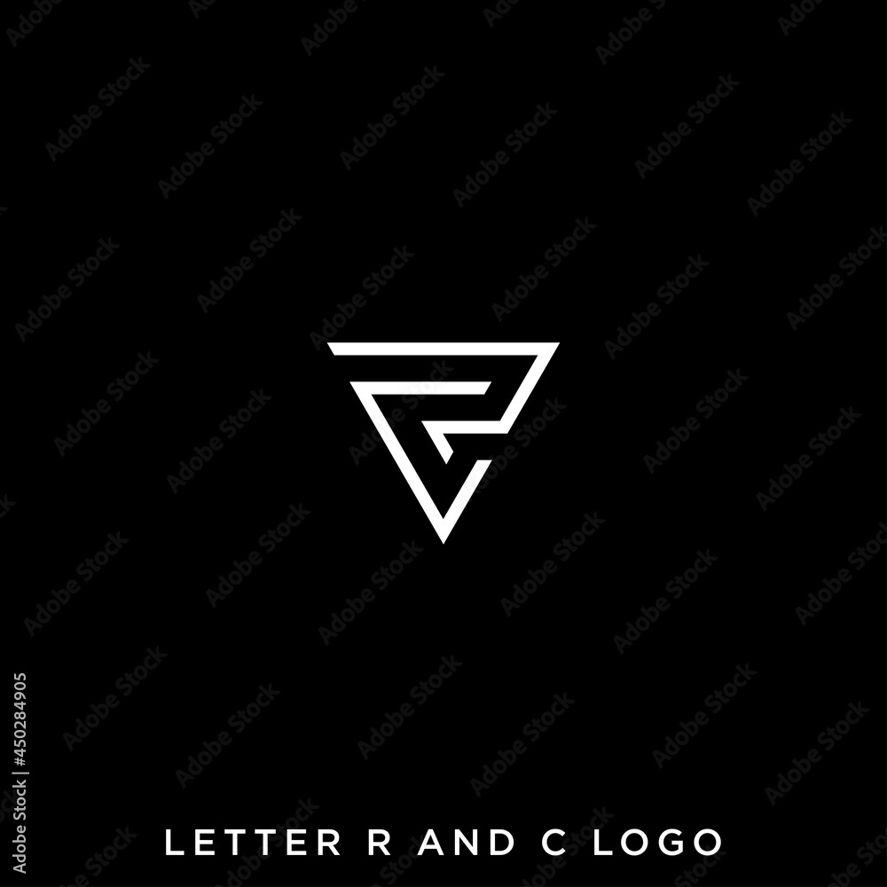 LETTER R AND C LOGO DESIGN Stock Vector | Adobe Stock