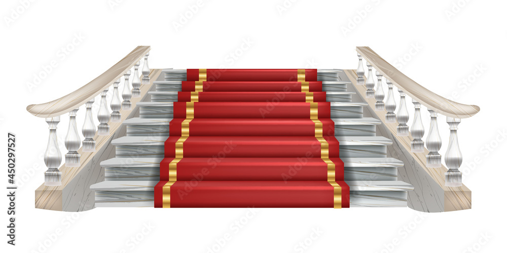Vector de Stock Vector palace staircase illustration, classic house ...