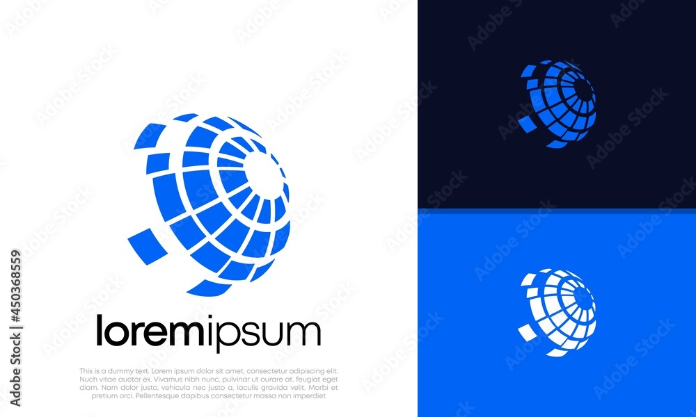 Abstract artificial intelligence logo. Innovative high tech logo template. Smart computer ...