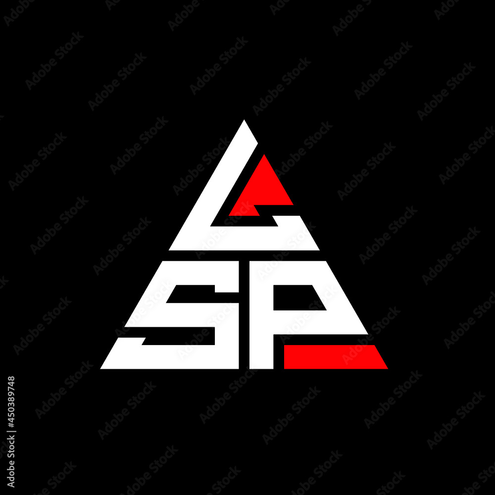 Vektor LSP triangle letter logo design with triangle shape. LSP ...