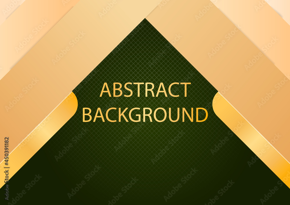 Abstract dark gold curve overlapping background with glitter and golden ...
