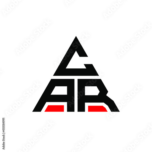 CAR triangle letter logo design with triangle shape. CAR triangle logo ...