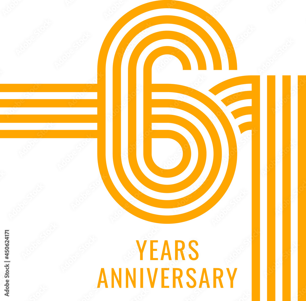 61 years anniversary celebration colorful logo with fireworks on white ...