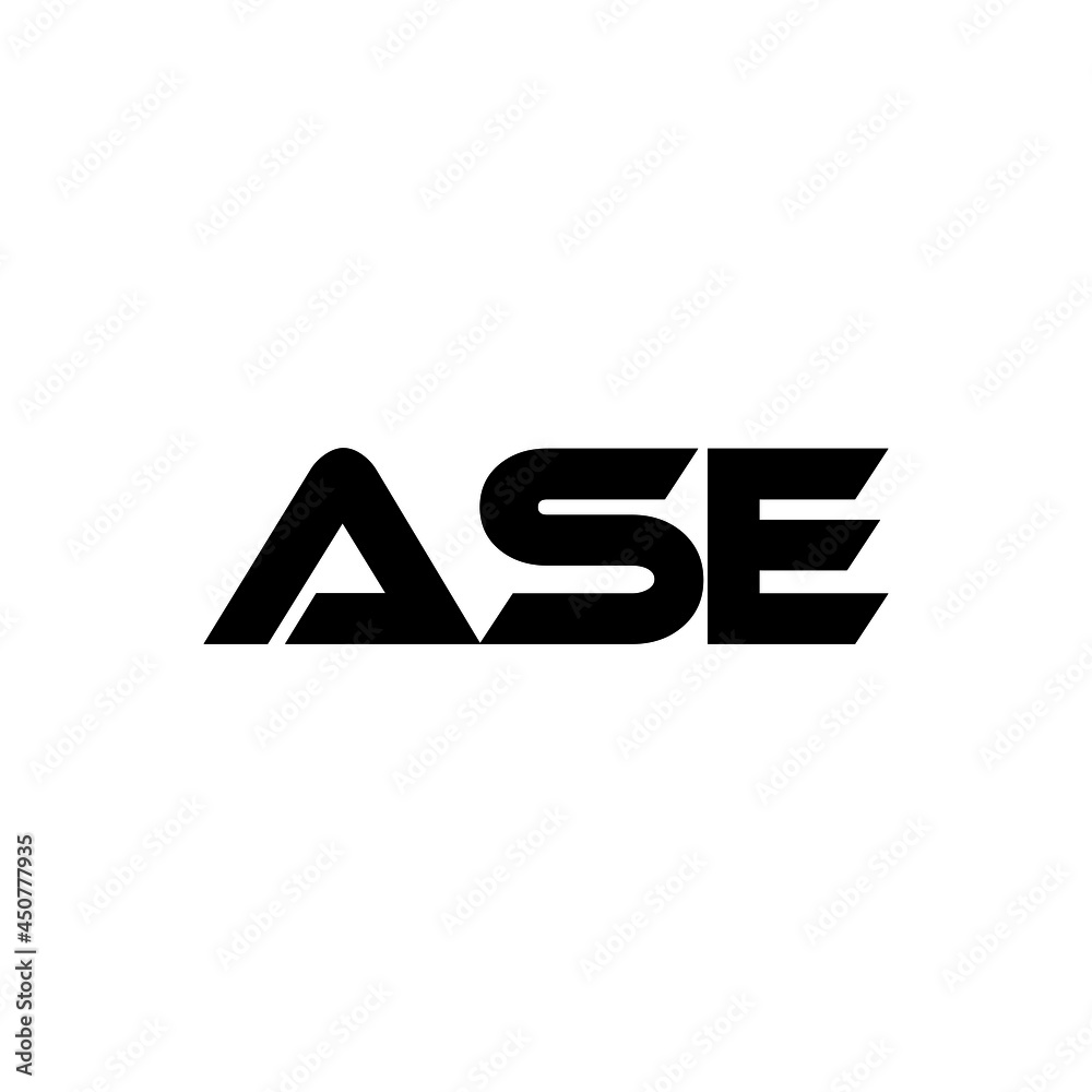 ASE letter logo design with white background in illustrator, vector ...