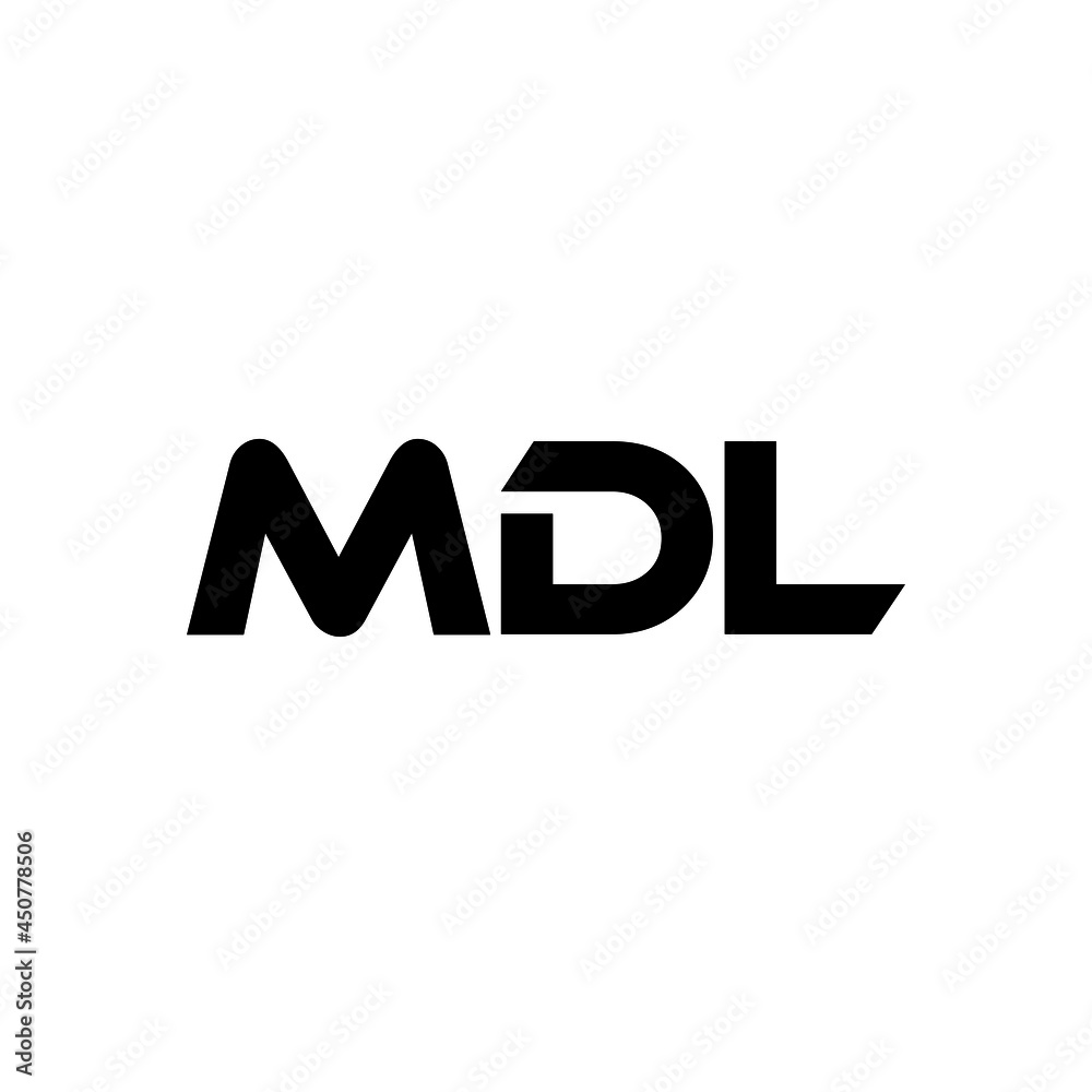 MDL letter logo design with white background in illustrator, vector ...