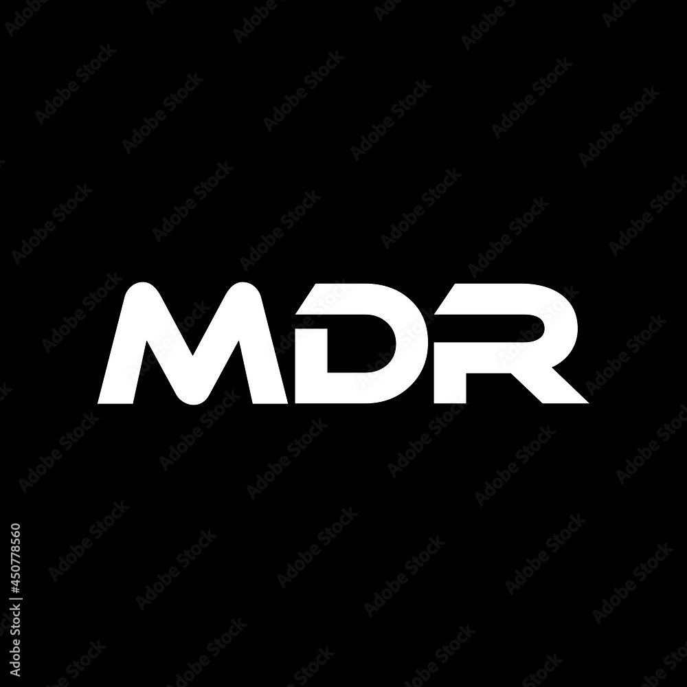 MDR letter logo design with black background in illustrator, vector ...