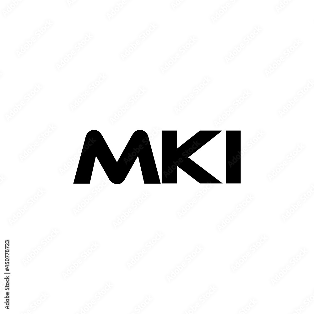 MKI letter logo design with white background in illustrator, vector ...