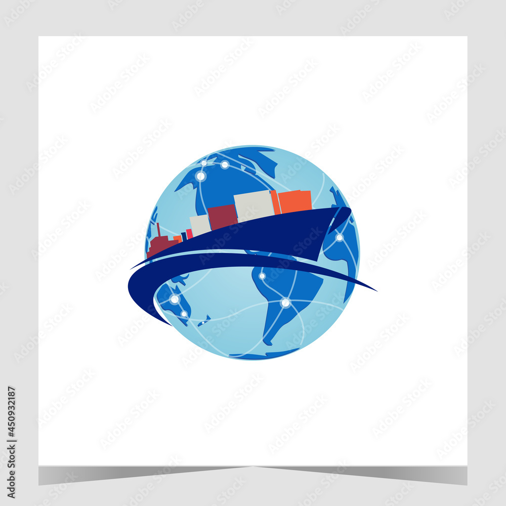 global supply chain logo Stock Vector | Adobe Stock