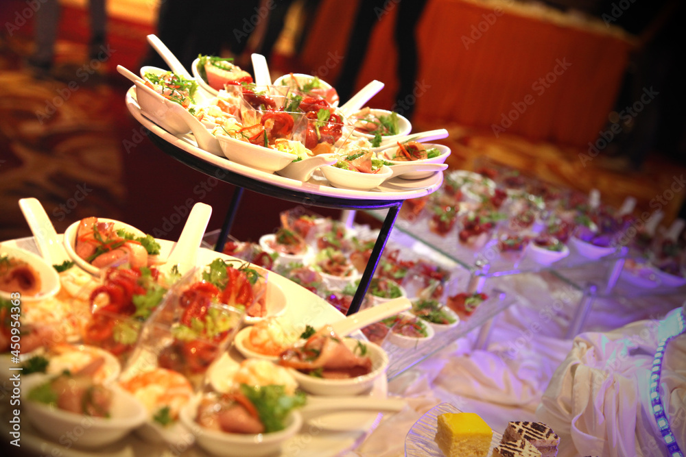 buffet party catering with lo hei yu sheng, asian and western cuisine ...