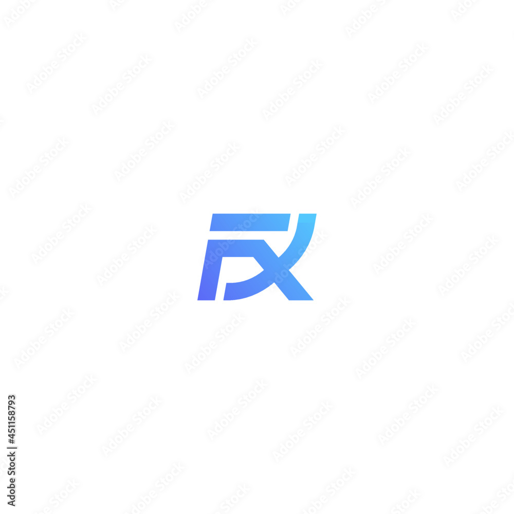 initial letter fx monogram logo design. minimal vector graphic alphabet ...