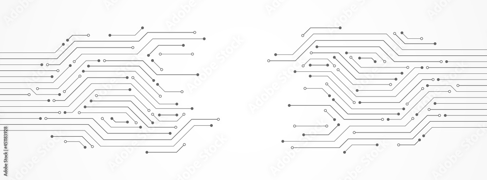 Abstract Technology Background, grey circuit board pattern, microchip ...
